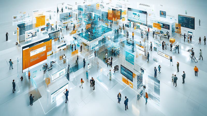 A Complex Network of Interconnected Digital Displays and People ...