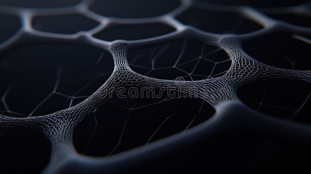 A Complex Network of Interconnected Lines and Nodes, Creating a Sense of Depth and Complexity ...