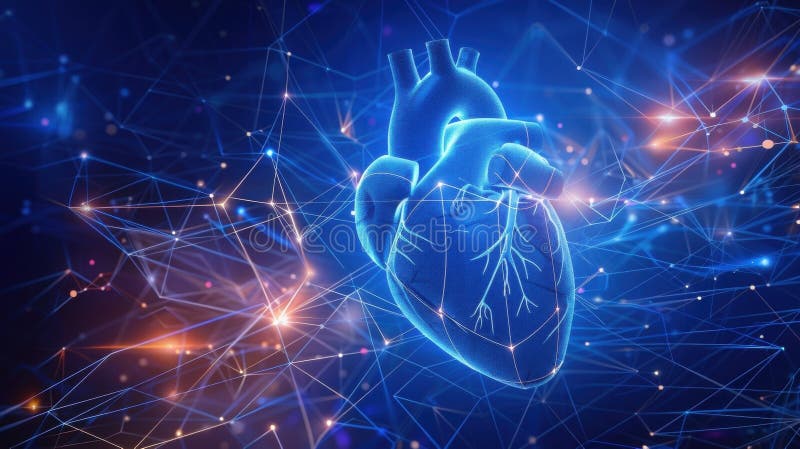 Human Heart Generating Connections in Medical Technology Network Stock ...