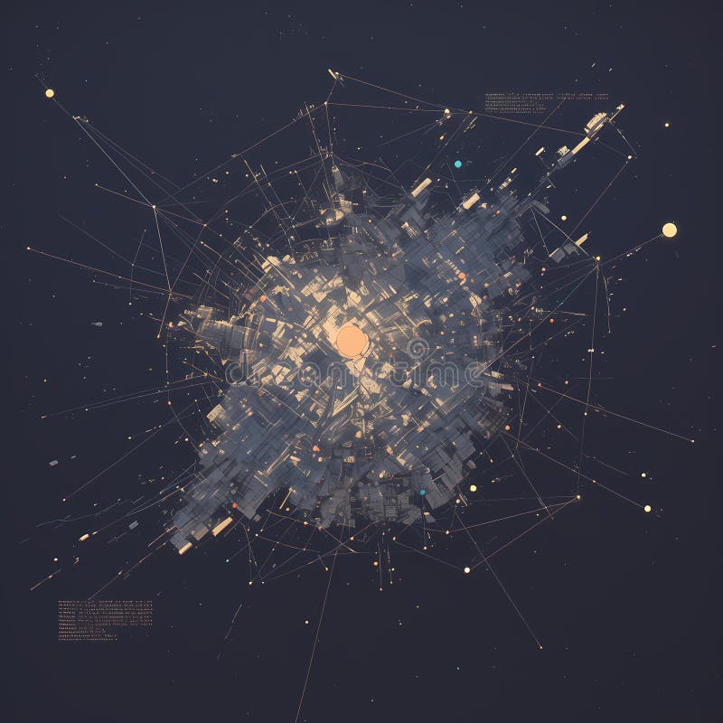 A Complex Network of Interconnected Systems Stock Illustration ...