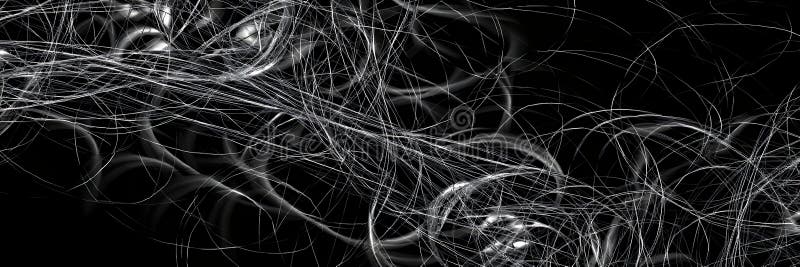 A Complex Network of Interwoven White Lines Against a Stark Black ...