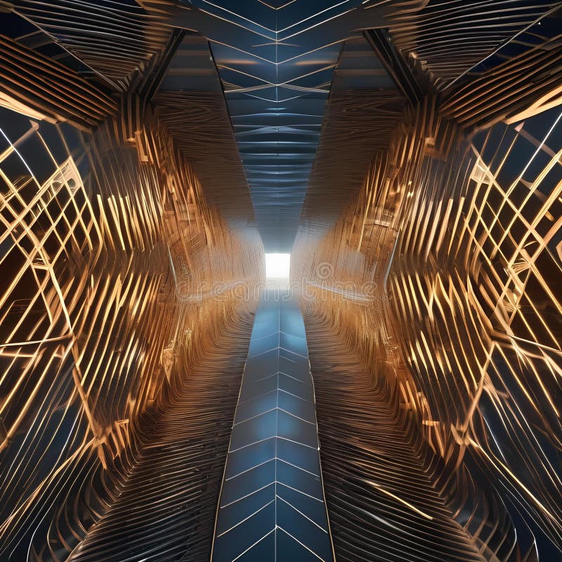 A Complex Network of Lines and Shapes Pulsating with Movement and ...