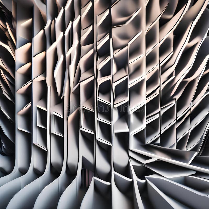 A Complex Network of Lines and Shapes Pulsating with Movement and ...