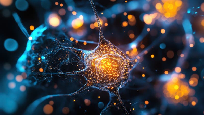 Neuron Transmitting Signals in the Nervous System Stock Photo - Image ...