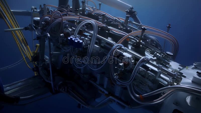Subsea Manifold Control Module Operating Underwater Stock Footage ...