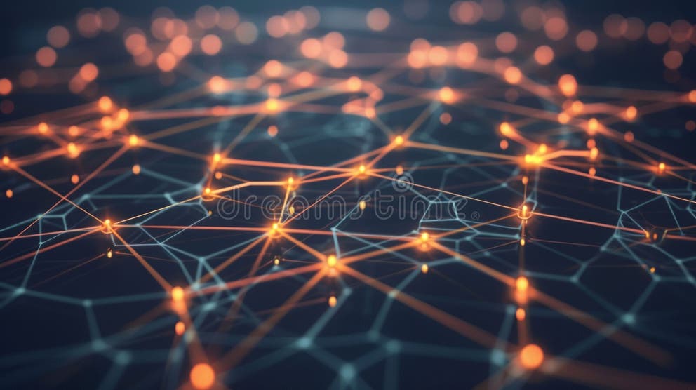 Abstract Technology Network: Neural Connections, Big Data, AI Stock Illustration - Illustration ...
