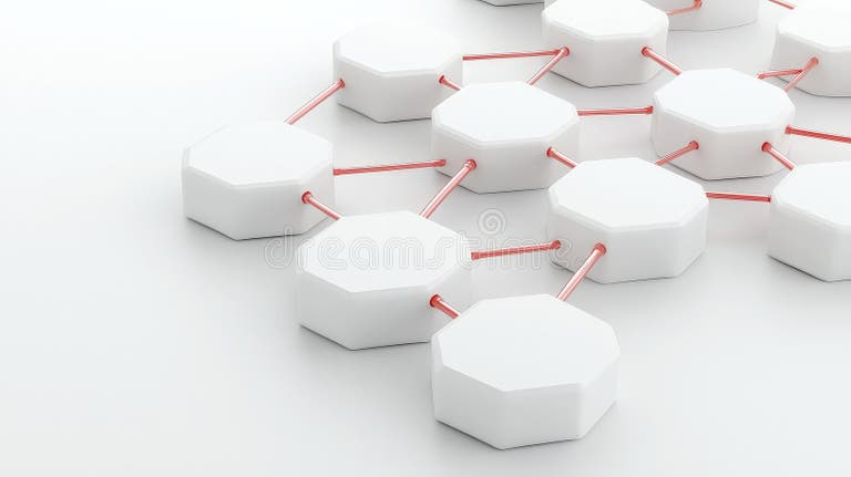 Complex Network Structures with Hexagonal Nodes and Connecting Lines in ...
