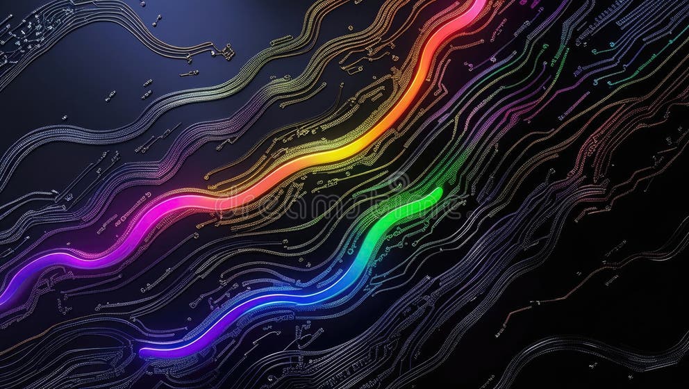 A Complex Network of Swirling, Undulating Lines Resembling Topographic ...