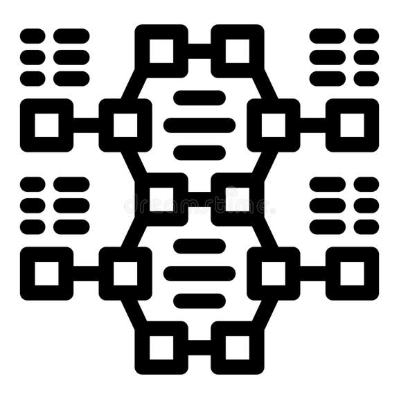 Complex Network System Connecting Servers and Databases Stock Vector ...