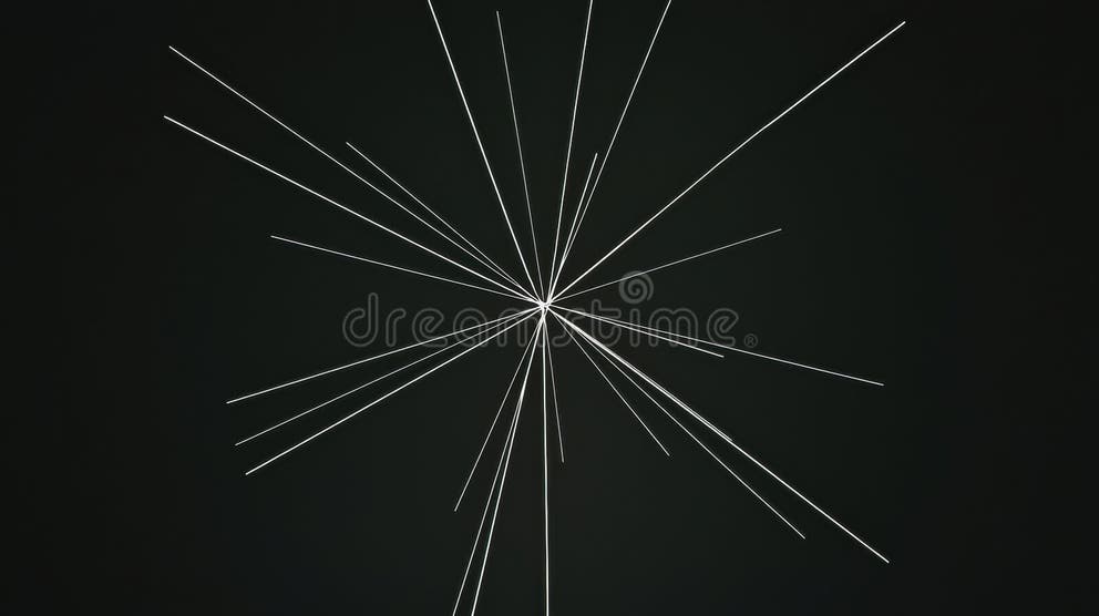 A Complex Network of Thin White Lines Radiating Outwards from a Central ...