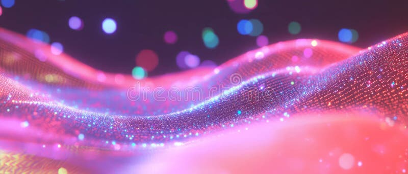 Complex Network Visualization with Abstract Data Points and Colorful Connections Stock ...