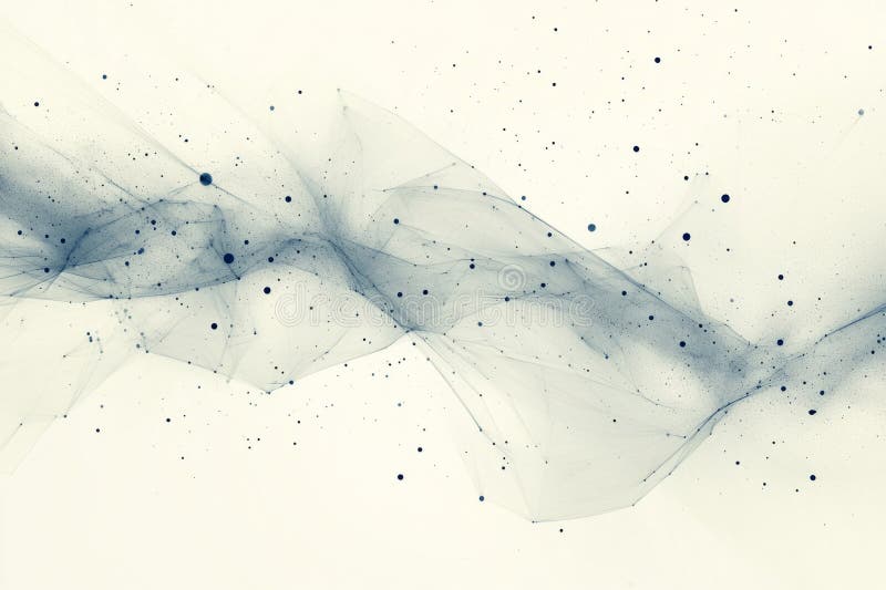 Complex Network Visualization Featuring Interconnected Nodes Forming a Dynamic Wave Pattern ...