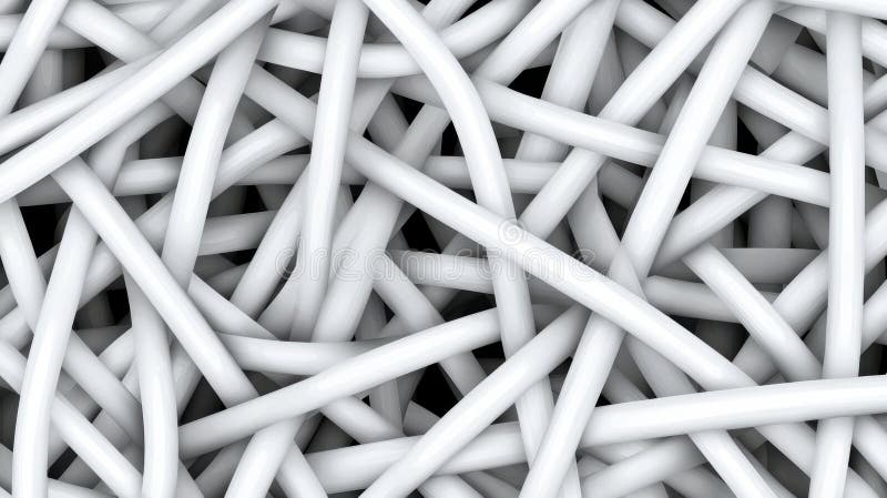 A Complex Network of White Lines Forming a Dense, Tangled Web. Stock ...