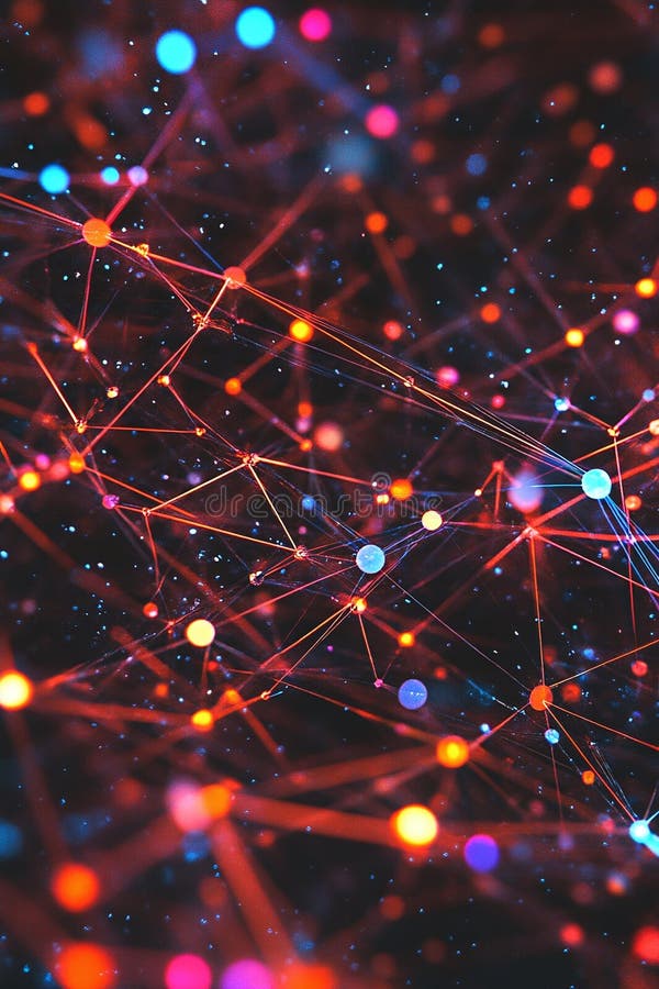 Complex Neural Network Grid Visualization Featuring Millions of ...