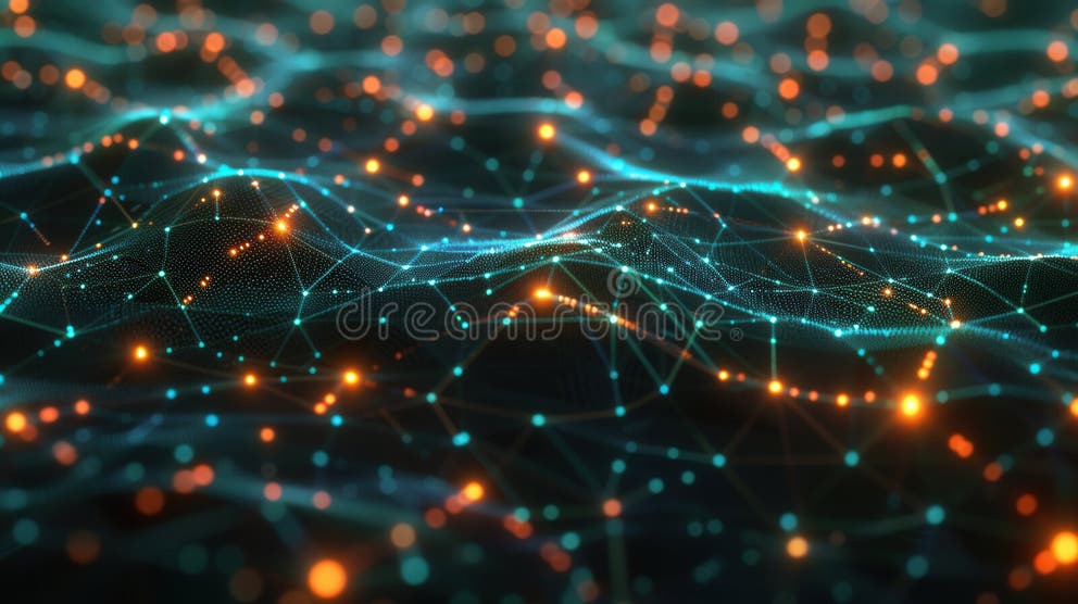 Complex Ai Neural Network Visualization Stock Photo - Image of futurism, coding: 371523638