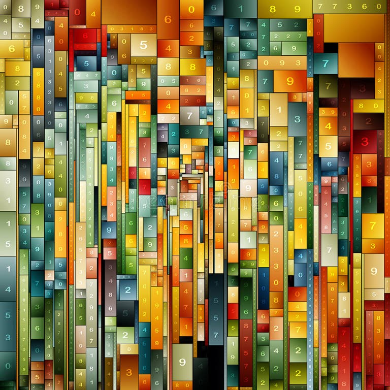 Complex Numeric Patterns stock photo. Image of design - 392192496