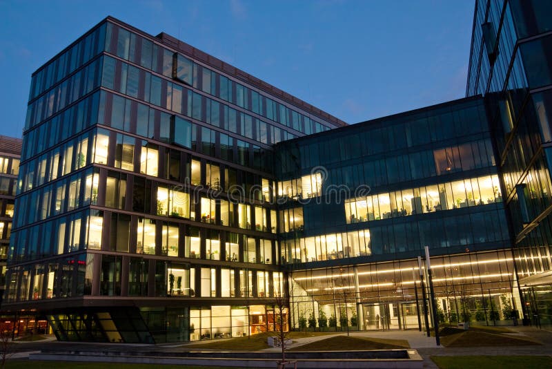 Complex of Office Buildings Stock Photo - Image of reflections, urban ...