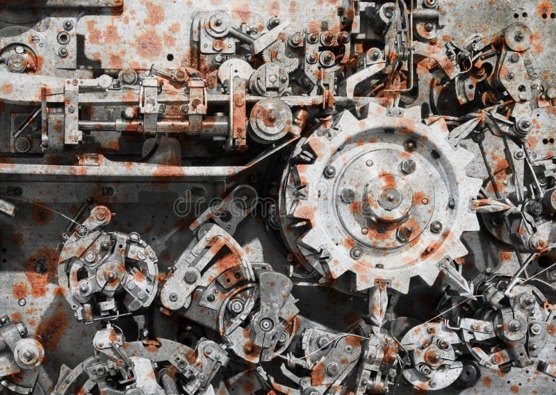 Complex Old Machine for Packing Teabags Stock Image - Image of wheel ...