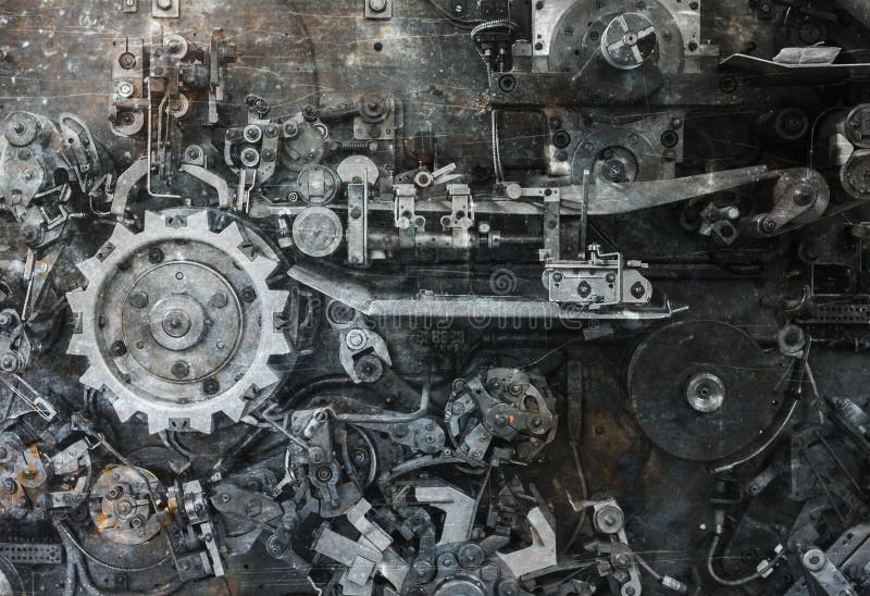 Complex Old Machine for Packing Teabags Stock Image - Image of gear ...