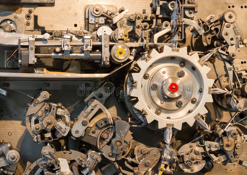 Complex Old Machine for Packing Teabags Stock Photo - Image of ...