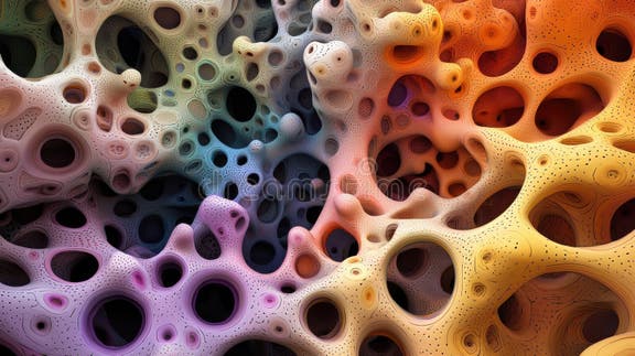 A Complex, Organic Structure Composed of Interconnected, Irregular ...