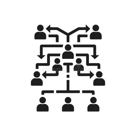 Complex Organizational Chart Icon Stock Vector - Illustration of chart ...