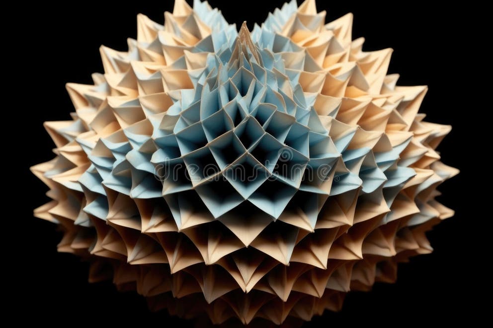 Complex Origami Tessellation Patterns and Structures Stock Illustration ...