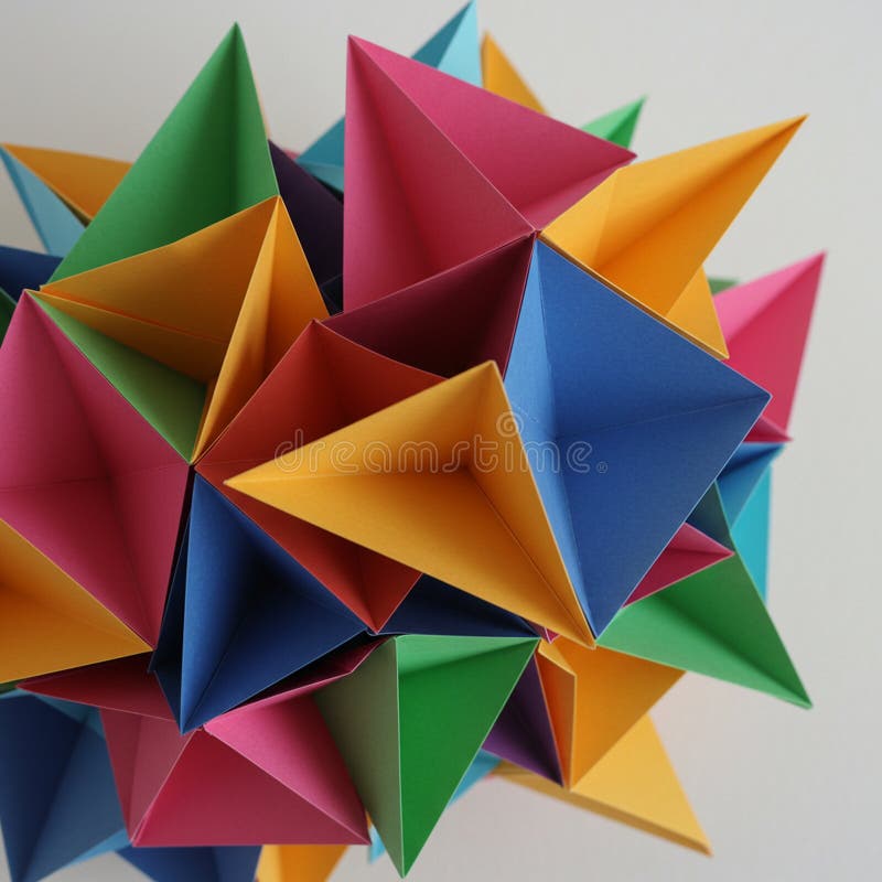 Complex Paper Origami Structure Stock Illustrations – 1,037 Complex ...