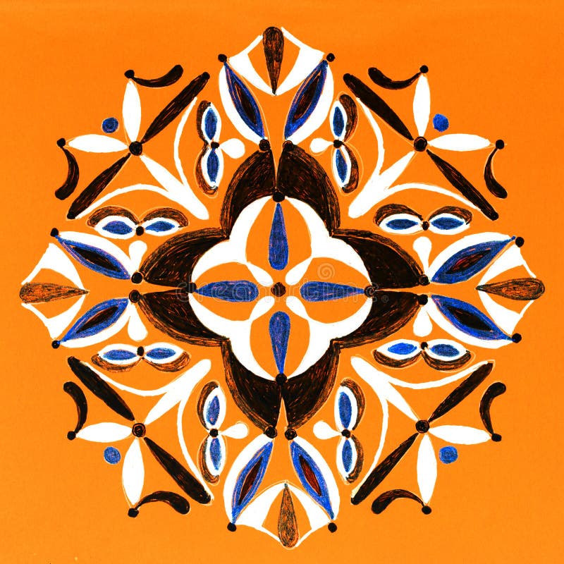 Elaborate Geometric Pattern. Stock Illustration - Illustration of ...