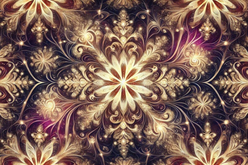 Nova Fractal Seamless Texture – Radiant Starburst Pattern Stock ...