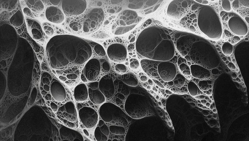 A Complex, Porous Biological Structure Resembling Bone or Sponge ...