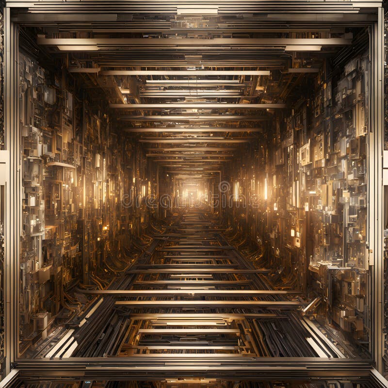 A Complex Quantum Computing System. Stock Illustration - Illustration ...