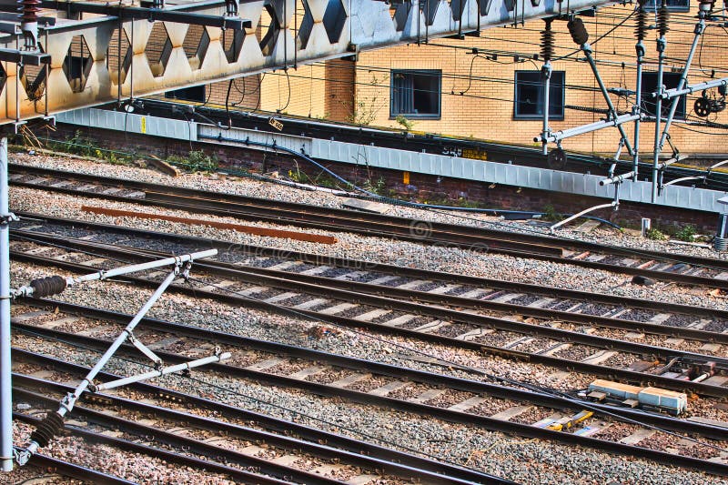Complex Railway Junction in Leeds Stock Photo - Image of steel, girder ...