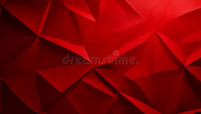 A Complex, Red, Angular Structure Featuring Folded, Geometric Shapes ...