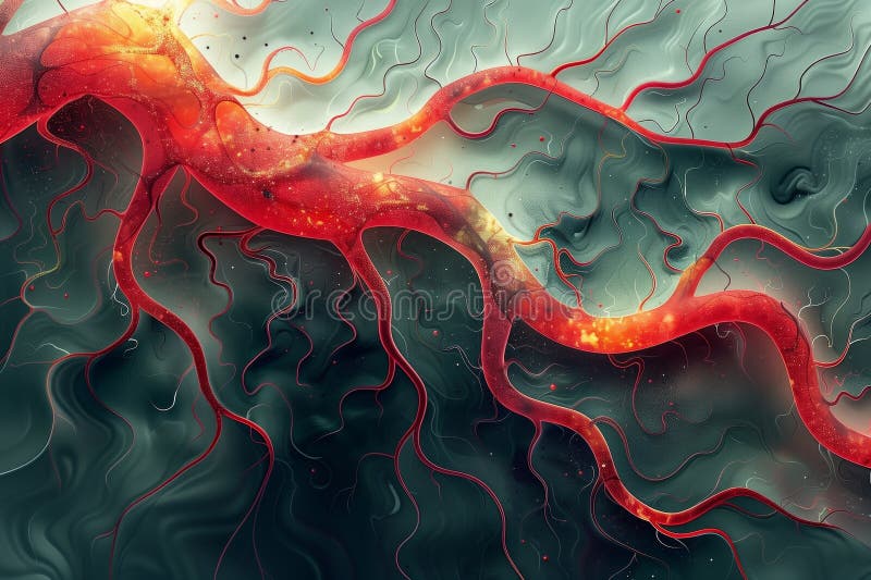 Complex Red Neural Pathways Interwoven Stock Photos - Free & Royalty ...