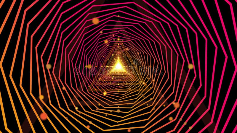 Complex Revolving Digital Shapes with Colorful Gradient . Stock Footage ...