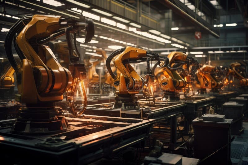 Complex Robotic Arm Production. Generate Ai Stock Image - Image of ...
