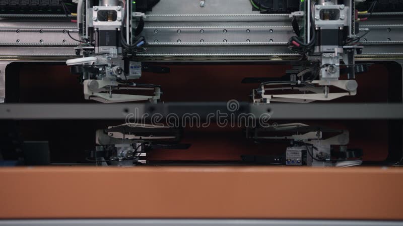 A Complex Robotic Machine at the Factory Stock Footage - Video of ...