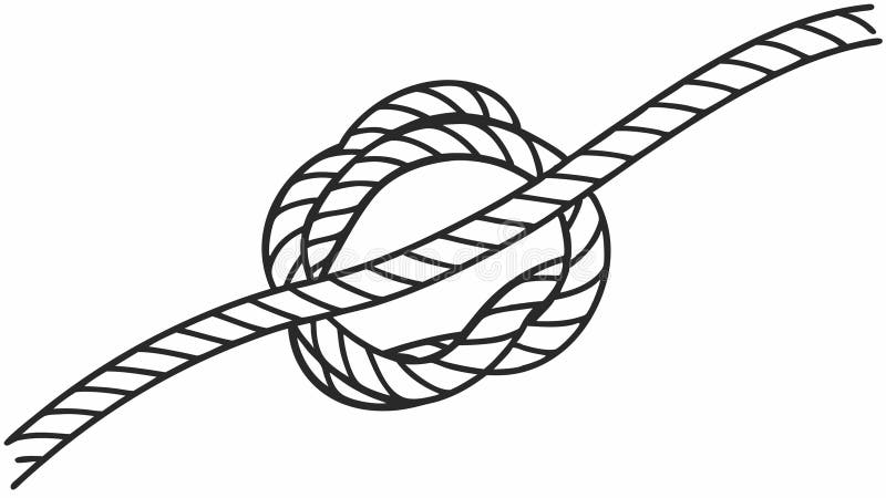 Complex Rope Knot Vector Illustration, Strength and Interconnection ...
