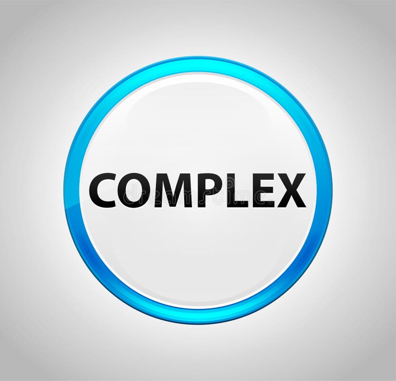 Complex Round Blue Push Button Stock Illustration - Illustration of ...