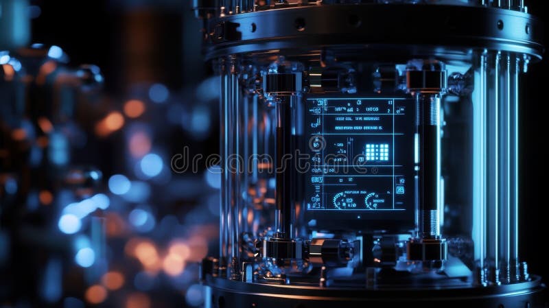 Futuristic Laboratory Equipment Showing Data on Digital Display in ...