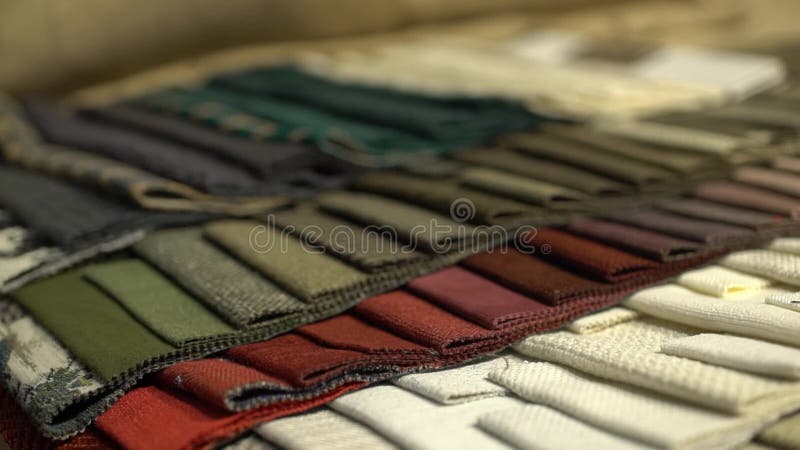 Selection of Fabric from a Wide Range 9 Stock Footage - Video of ...