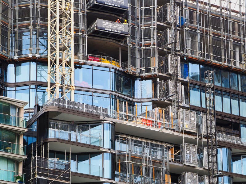 Complex Detail of High Rise Construction Site Editorial Stock Image ...