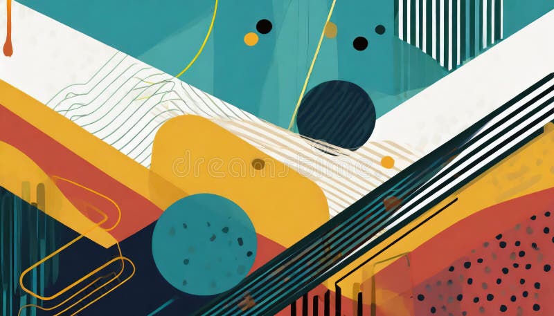 Complex Shapes and Lines Background Stock Illustration - Illustration ...