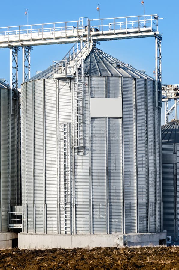 The Complex Silo Installations for the Storage of Grain Standing in the ...
