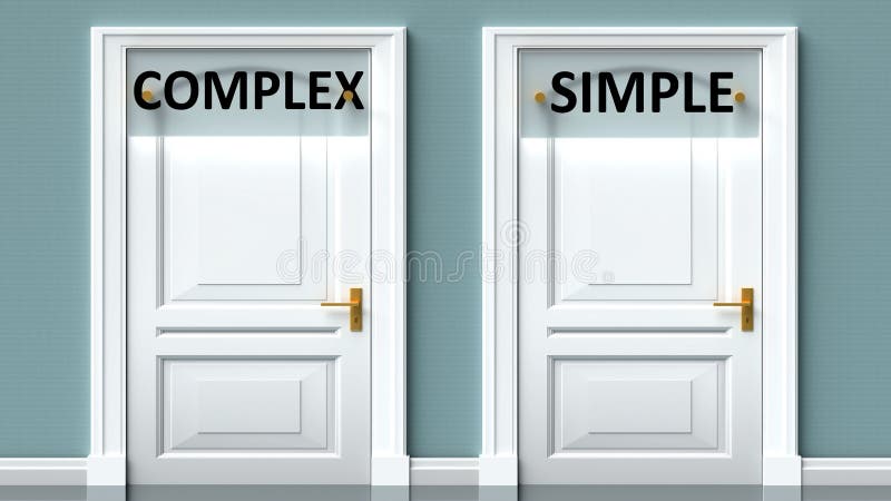 Complex and Simple As a Choice - Pictured As Words Complex, Simple on ...