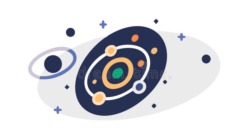 Complex Solar System Orbits Icon, Vector Design Generative AI Stock ...