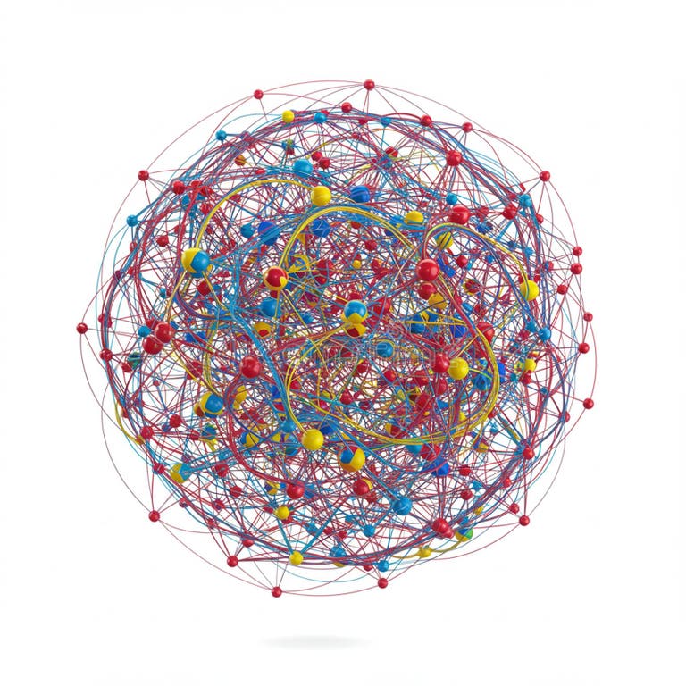 A Complex Spherical Structure Composed of Interconnected Colorful ...