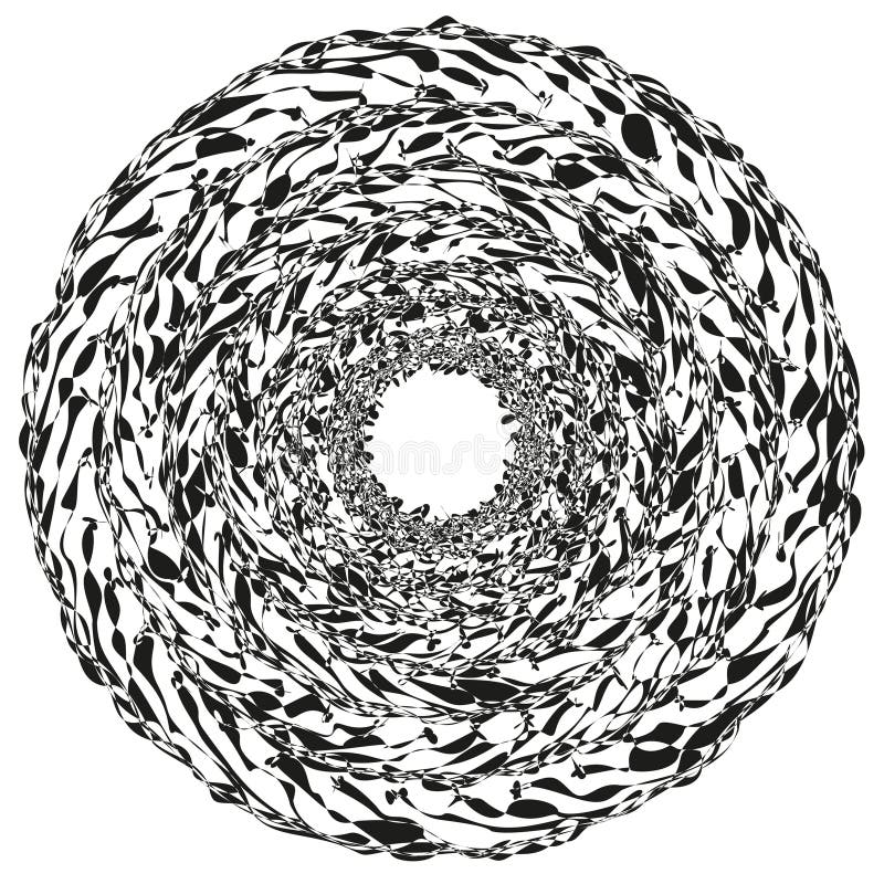 Complex Spiral Icon. Round Detailed Figure. Abstract Motion Shape ...