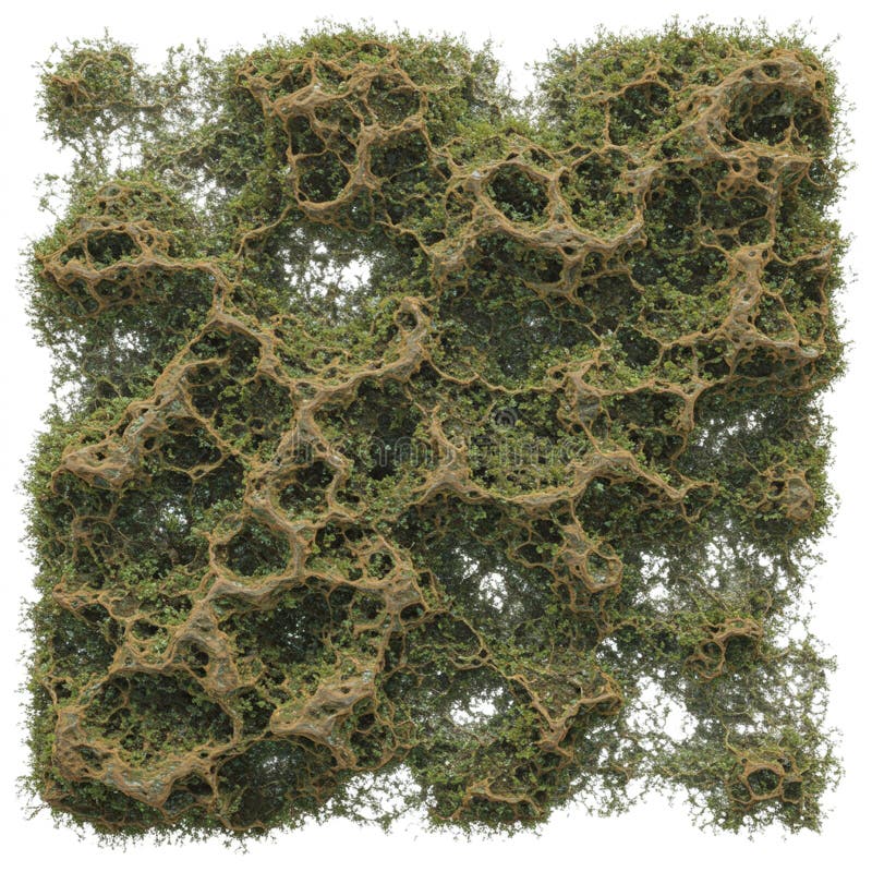 A Complex, Sponge-like Structure with Interwoven Patterns of Brown and ...